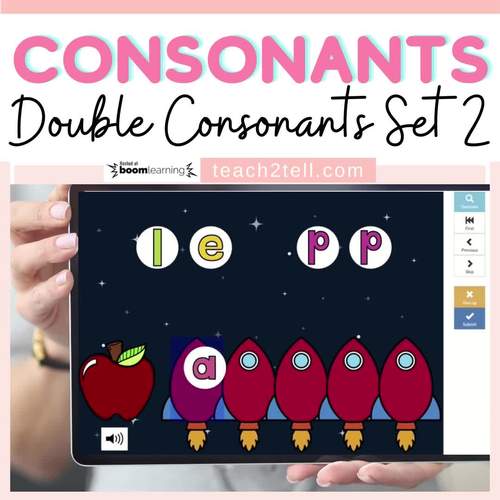 Double Consonants Boom Digital Cards Set 2 by Teach2Tell | TPT