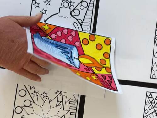POP ART Christmas Winter Sub activities, early finishers or December fun