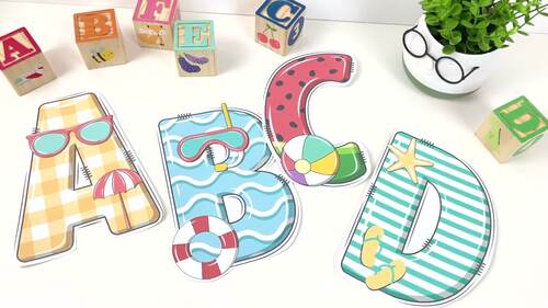 Summer Break Letters & Numbers for Bulletin Board & Classroom Decor