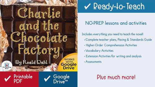 Charlie and the Chocolate Factory Novel Study Book Unit by The Teaching ...