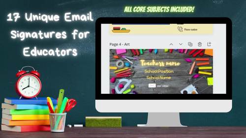 Email Signature Templates for Teachers - Editable - Customizable