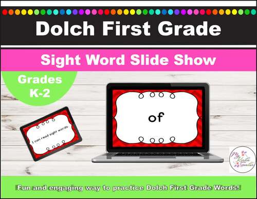 Dolch First Grade Sight Words Practice Digital Slide Show Kindergarten ...
