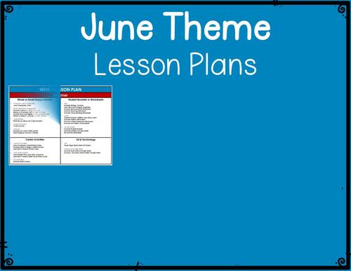 First Grade June Cross-Curricular Unit With Assessments & Worksheets