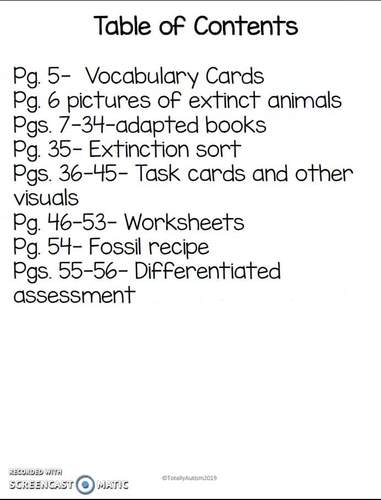 Fossils 3rd Grade - Fossil Activity - Special Education - Types of Fossils