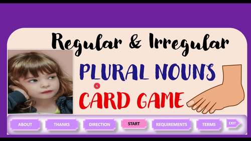 ESL Game Regular and Irregular Plural Nouns by TeachDEZway | TPT