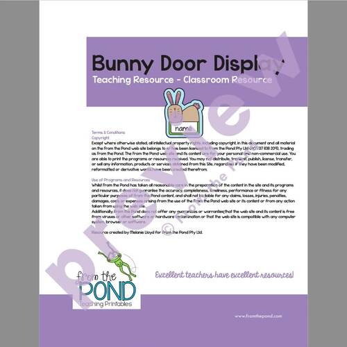 Bunny Rabbit Classroom Door Display | Editable Name Tags & Signs