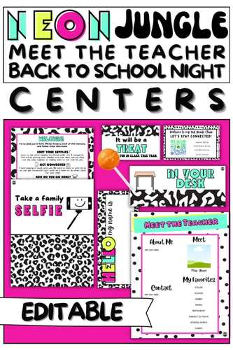 Neon | Retro | Jungle | Meet the Teacher | Back to School Night | Editable