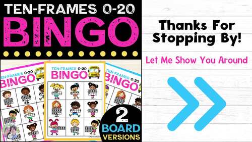 Ten Frame BINGO Game | Numbers To 20 Subitizing Math Activity | Ten-Frames
