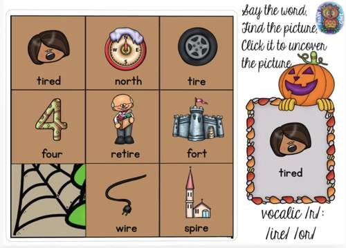 Vocalic R Halloween Articulation Games Boom Cards by Funny Owl | TPT