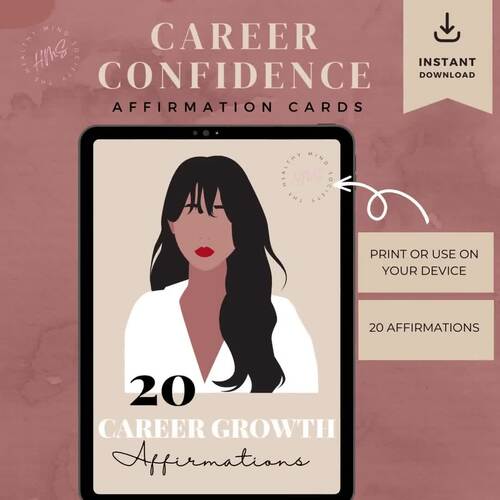20 Career Affirmations: Transform, Empower & Grow by digitalworksheets