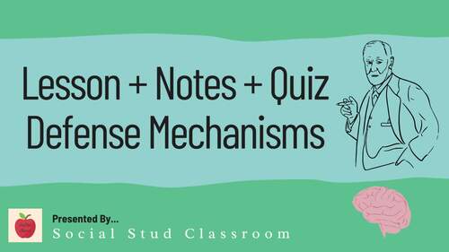Freud's Defense Mechanisms: Psychology Lesson, Notes, & Quiz | TPT