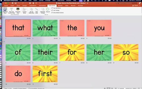 Magnetic Foundations Super Word Random Word Review Unit 1 Week 1 - 5