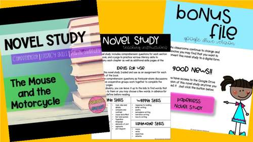 The Mouse and the Motorcycle Novel Study with Comprehension Questions