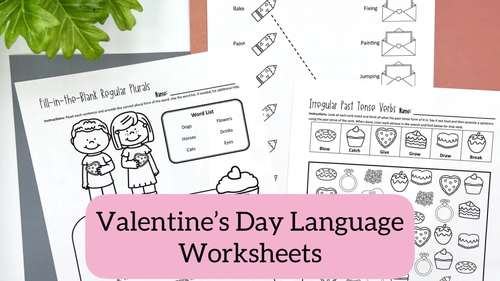 Valentine's Day Language Worksheets and Activities for Speech Therapy ...