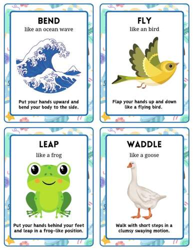 Summer Movement Cards for Kids | Printable Gross Motor Activities ...