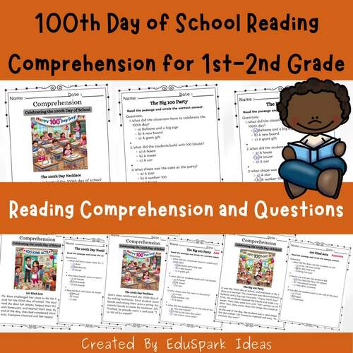 2nd-3rd Grade 100th Day of School Reading Comprehension Passages and ...
