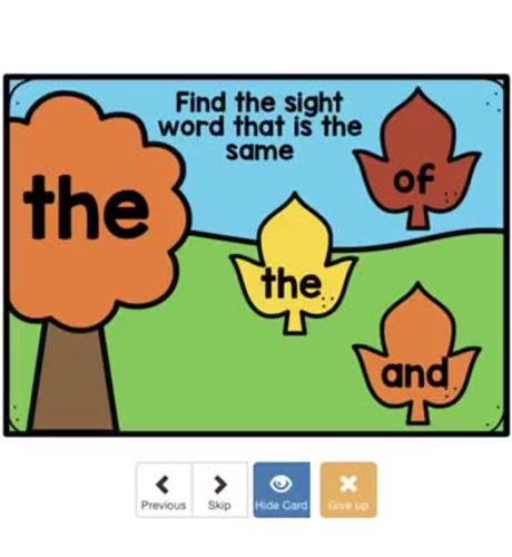 Boom Cards - Fall Sight Words by To Teach A Mockingbird | TPT