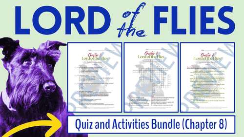Lord of the Flies Chapter 8 Quiz, Analysis Worksheet & Vocabulary Games ...
