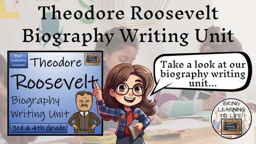 Theodore Roosevelt Biography Project & Writing Unit | 3rd Grade & 4th Grade