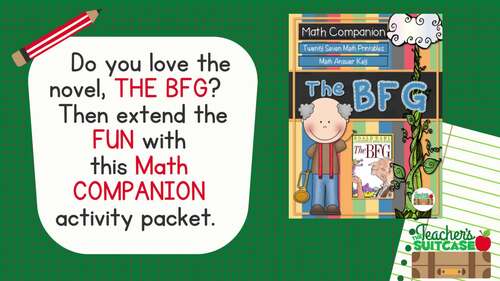 The BFG Math Companion - {27 Printables, Answer Key, & Common Core}