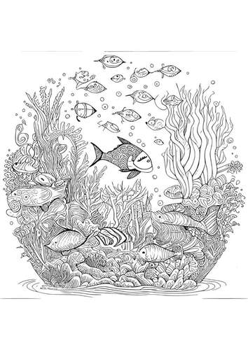 Ocean Coloring Pages | Underwater Coloring Sheets | Sea Life Art Activities