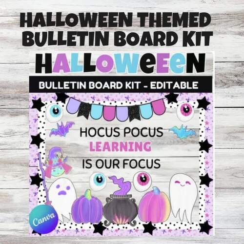 Hocus Pocus Halloween Door Decorations Editable Template- Classroom ...