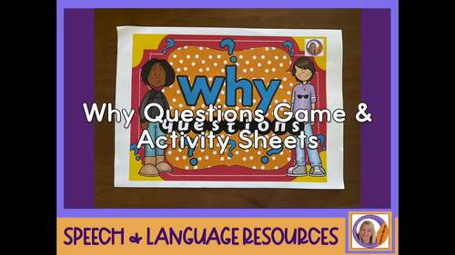 Why questions- cards, game board and worksheets by Katrina Bevan