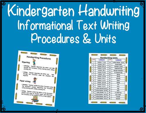 Complete Kindergarten Handwriting Curriculum by The Teaching Scene by ...