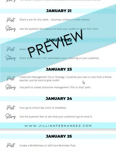 Ultimate Instagram Content Calendar for Teacher Sellers by Jillian ...