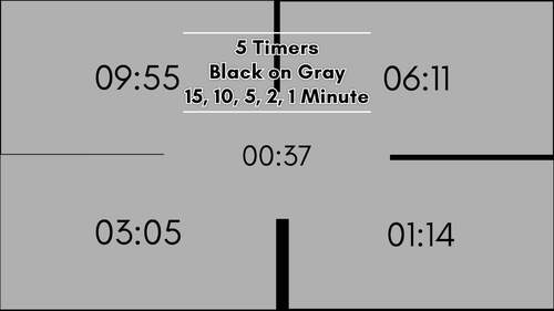 Gray Timer - Silent, 15, 10, 5, 2, 1 Minute Options by Media Arts NJ