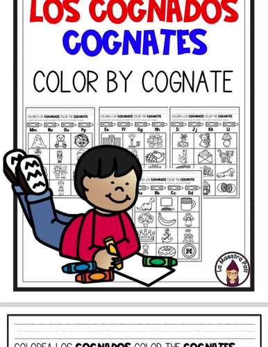 Color by Cognates Colorea por cognados by La Maestra Pati Bilingue