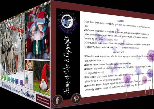 Quick Writes Questions Christmas Edition by On Butterfly Wings | TPT