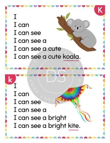 I Can See Sentences | Reading Readiness Practice | Early Literacy | CVC ...
