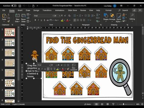 Digital Hide & Seek | Find the Gingerbread Man | Letters Numbers Shapes ...