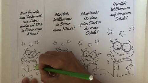 German | DAF | DAZ | Bookmark for school enrollment | Einschulung