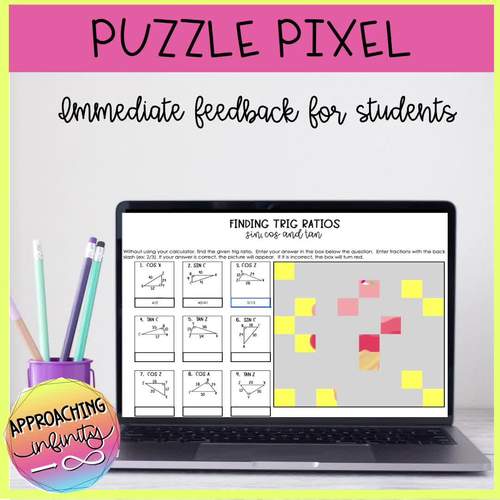 Finding Trigonometric Ratios Puzzle Pixel Art and Worksheet | TPT