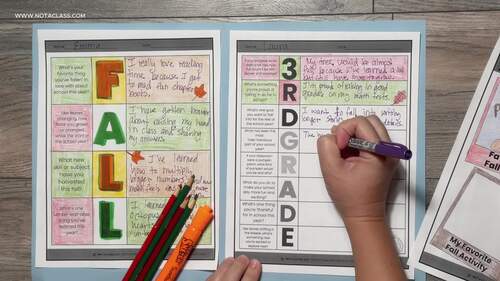 4th Grade Fall Activity Packet, Welcome Autumn Book, Fun No Prep Brain ...