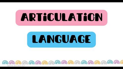 Digital Print Articulation & Language Data Collection BUNDLE | Speech ...