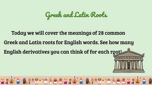 6th, 7th, and 8th Grade Greek and Latin roots Google Slides & Guided Notes