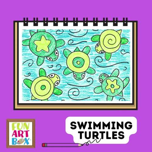 Fun Art Box™ Mini Masterpiece™ Swimming Turtles Art Lesson Plan by Fun ...