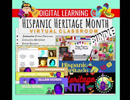 HISPANIC HERITAGE MONTH Digital BUNDLE |ANIMATED BANNERS | Virtual ...