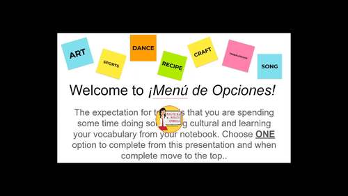 Asynchronous Choice Board #1 - High-Interest Argentina Cultural Choices ...