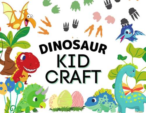 Printable Dinosaur Cut and Build Craft for Kids | Fun Fine Motor Skills ...