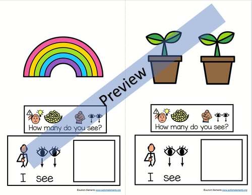 Spring Counting -Adapted Book-Seasons- Autism & Special Education Resources