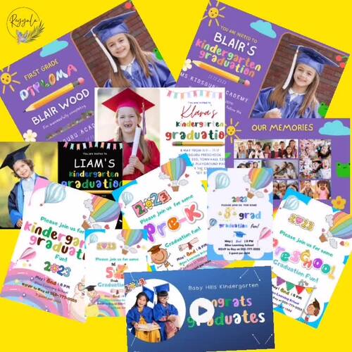 Editable Graduation Bundle, Graduation Evite, Grad Diploma Kit,Grad ...