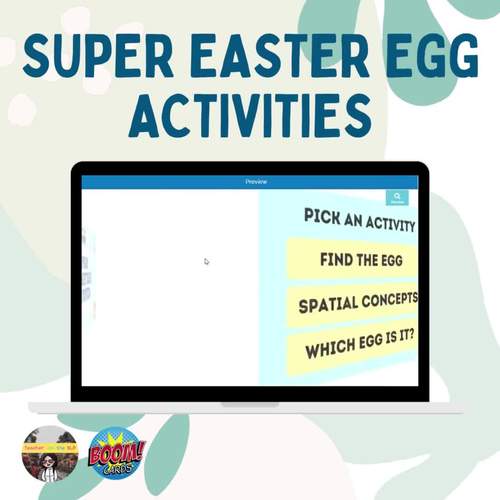 Super Easter Egg Activities Boom Cards by Teacher Jen the SLP | TPT