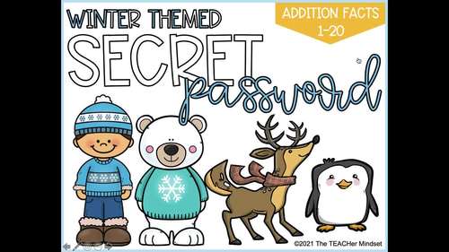 Winter Secret Password | Interactive Addition Game | Digital & Print