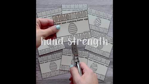 Hole Punch Cards: Fine Motor Activity [Easter egg theme] by OTResources