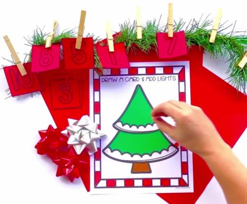 Christmas Tree Counting Mat - Number Activities - Math Centers -Santa