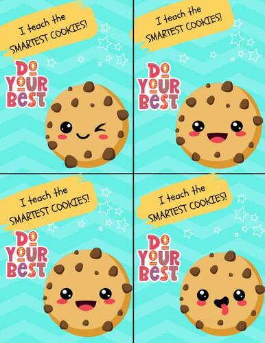Testing Treats Printable Smart Cookies by RobinBirdCreations | TPT